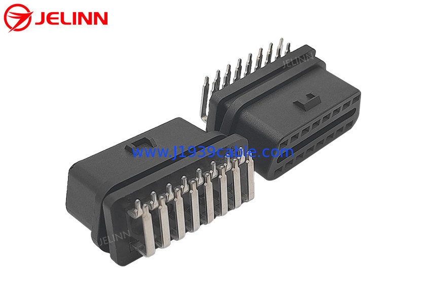 16 Buchse Pin J1962 OBD2 OBDII mit den rechtwinkligen 90 Grad-Stiften